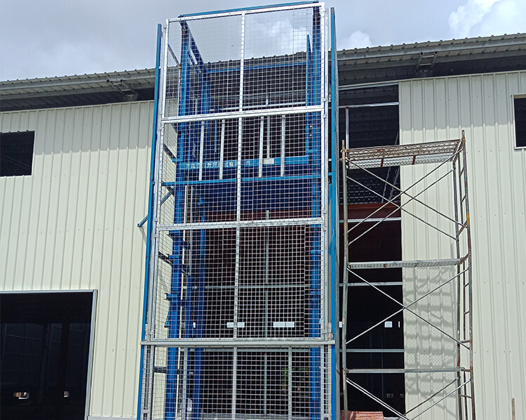 Vertical Double Guide Rail Cargo Lift Freight Elevator Goods Lift