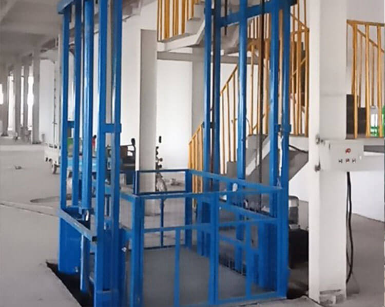 Vertical Double Guide Rail Cargo Lift Freight Elevator Goods Lift