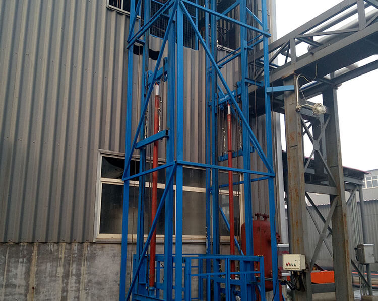 Vertical Double Guide Rail Cargo Lift Freight Elevator Goods Lift